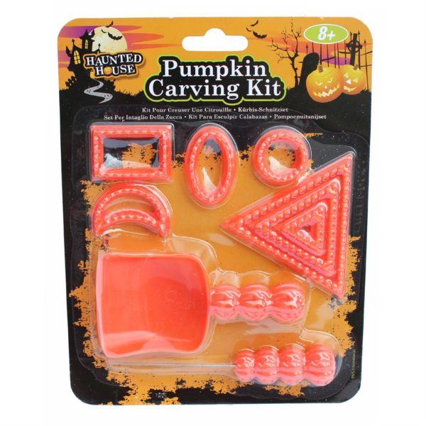 Haunted House 10 Piece Jack O'Lantern Halloween Pumpkin Carving Set ...