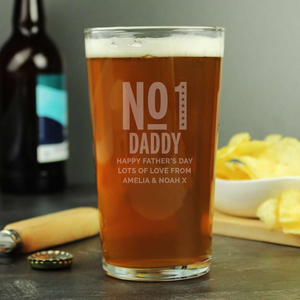 Personalised No. 1 Pint Glass | KAVAK GROUP LIMITED